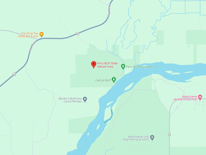 ferry bluff state natural area 10 map