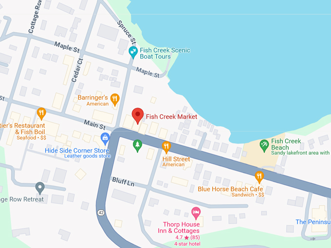 Fish Creek Market 10 Map