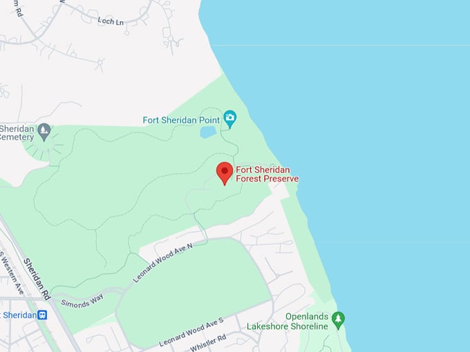 Fort Sheridan Loop Trail 10 Map