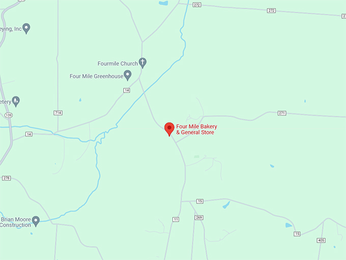 Four Mile Bakery & General Store 10 Map