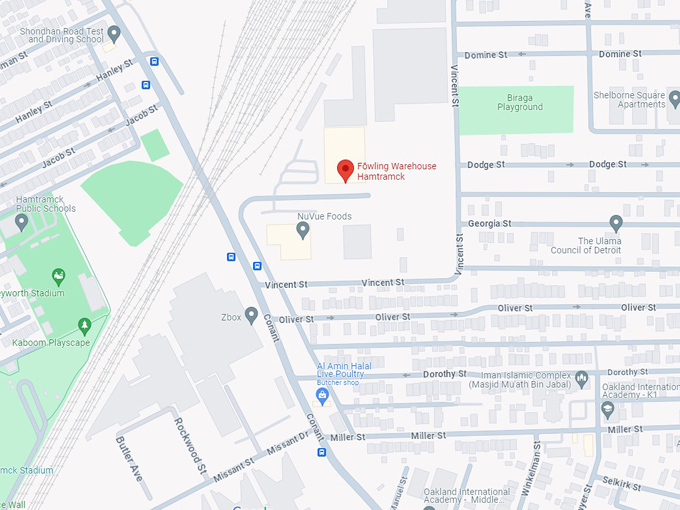 fowling warehouse hamtramck 10 map
