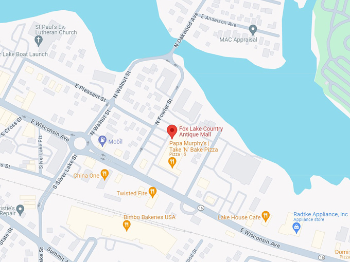 Fox Lake Country Antique Mall 10 map
