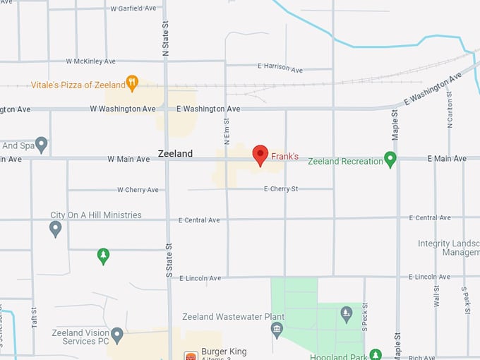 Frank's Restaurant 10 map