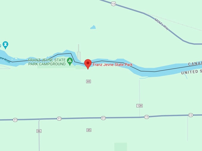 Franz Jevne State Park 10 Map