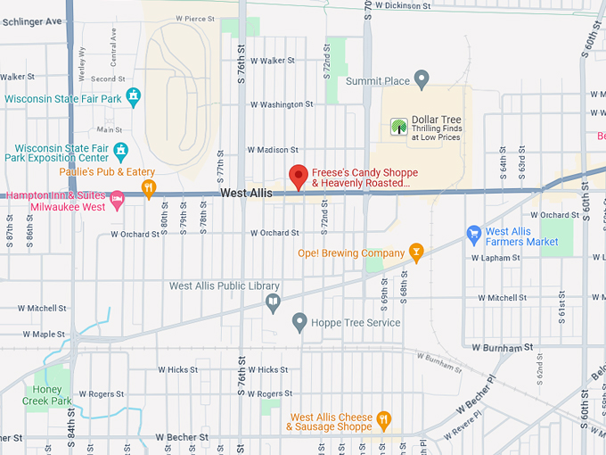 Freese's Candy Shoppe & Heavenly Roasted Nuts 10 Map