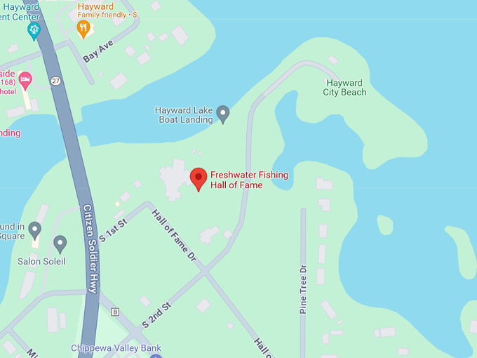 Freshwater Fishing Hall of Fame 10 Map