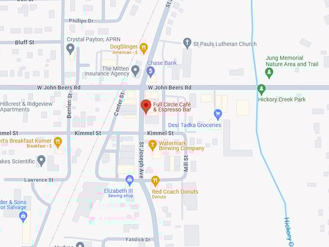 Full Circle Caf&eacute; & Espresso Bar 10 Map