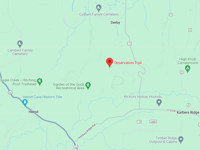 Garden of the Gods Observation Trail 10 map