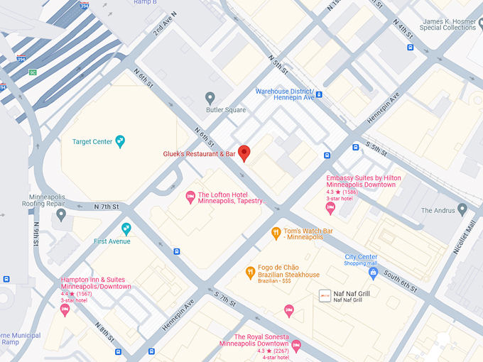 Gluek's Restaurant & Bar 10 map