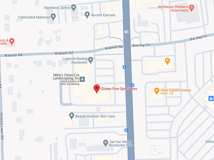 Gluten Free Specialties 10 Map