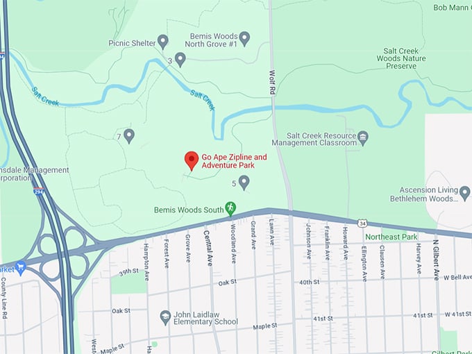 Go Ape Zipline and Adventure Park 10 Map