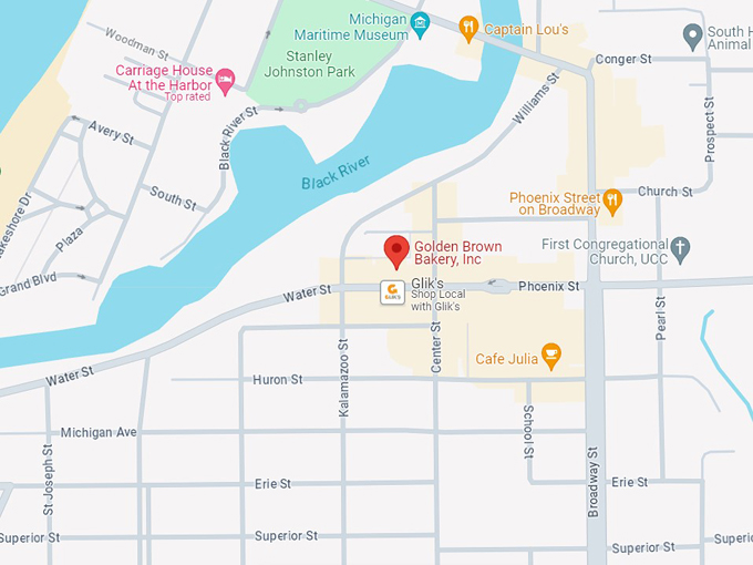 Golden Brown Bakery 10 map