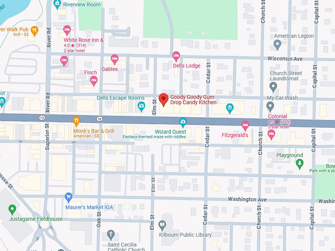 Goody Goody Gum Drop Candy Kitchen 10 map