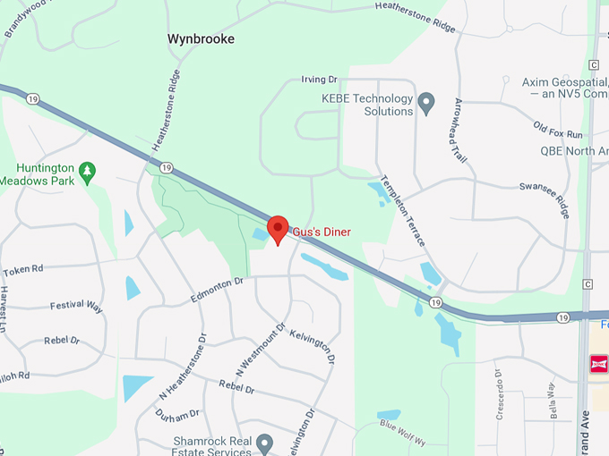 Gus's Diner 10 Map