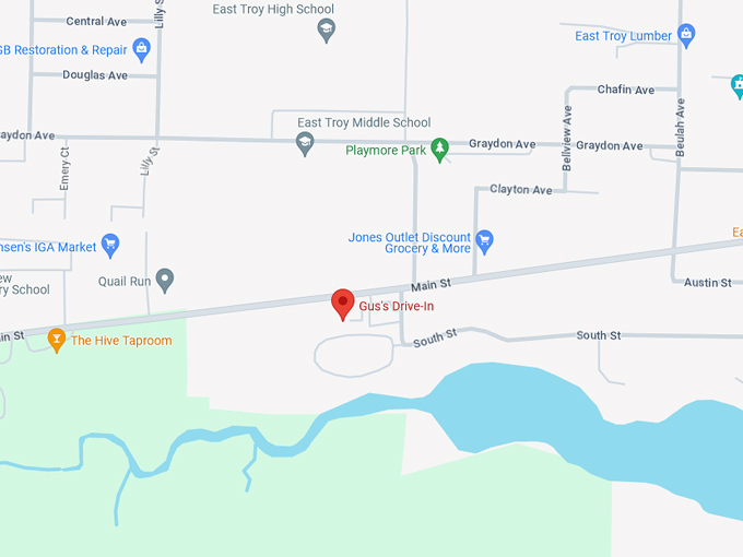 Gus's Drive-In 10 Map