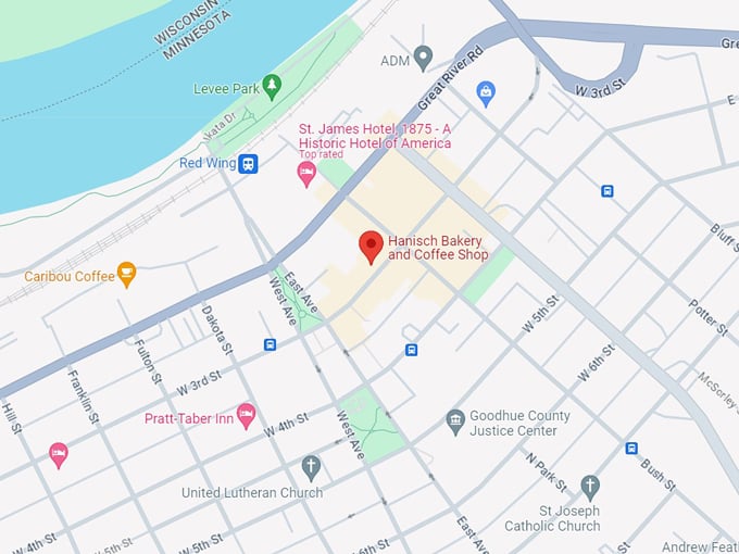 Hanisch Bakery and Coffee Shop 10 map