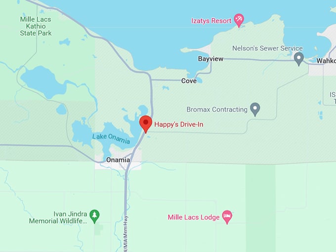 Happy's Drive-In 10 Map