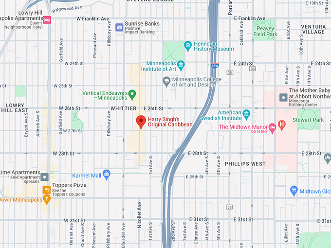 Harry Singh's Original Caribbean Restaurant 10 Map