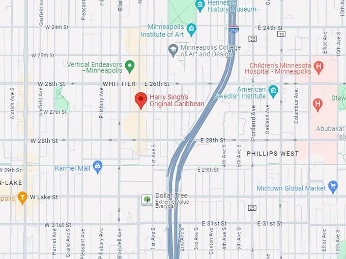 harry singh&rsquo;s original caribbean restaurant 10 map