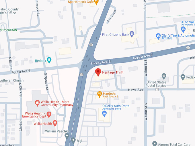 Heritage Thrift 10 map