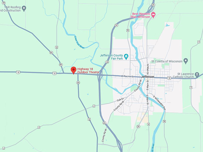 Highway 18 Outdoor Theatre 10 Map