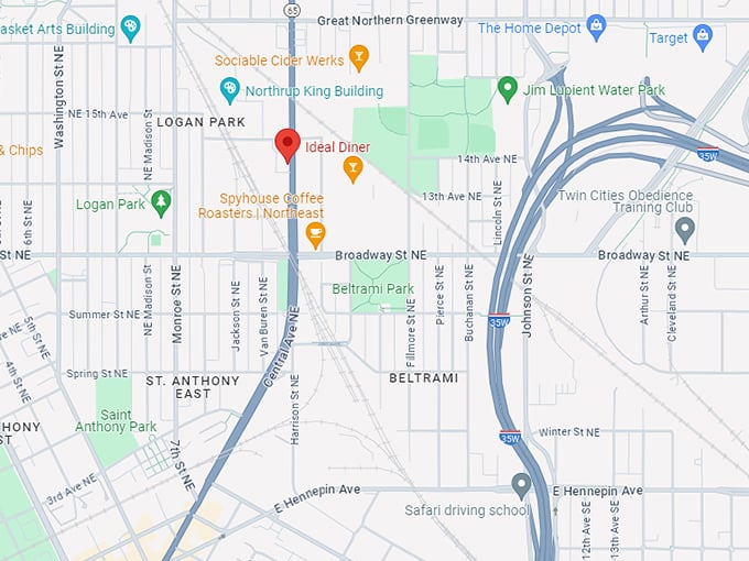 ideal diner 10 map