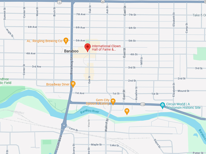 International Clown Hall of Fame and Research Center 10 Map