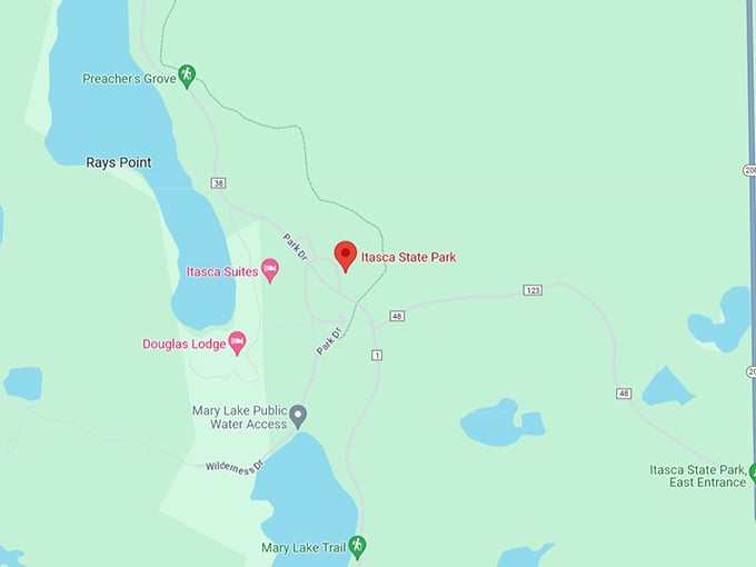 Itasca State Park 10 Map