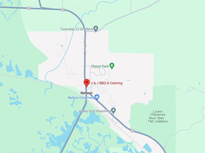 J & J BBQ & Catering 10 Map