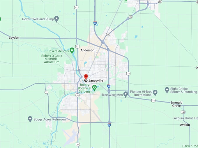Janesville 10 map