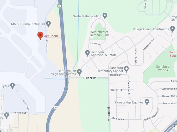 jet room restaurant 10 map