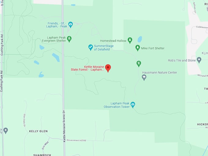Kettle Moraine State Forest 10 Map