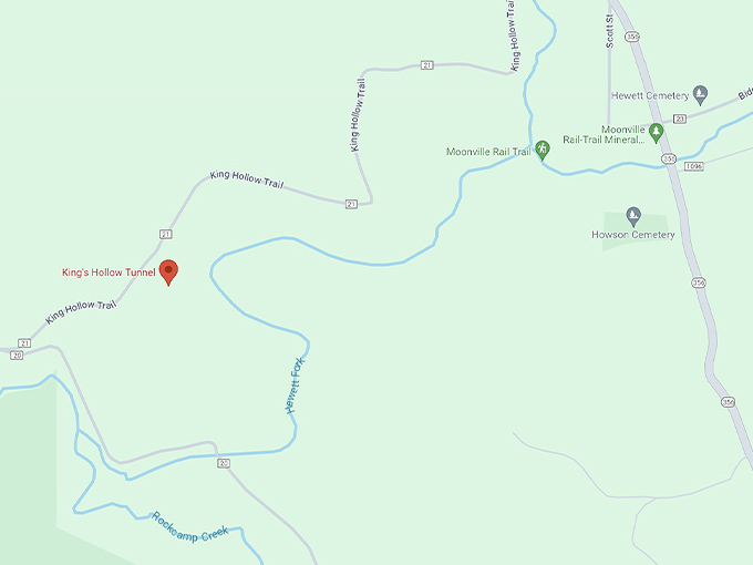 King&rsquo;s Hollow Tunnel 10 map