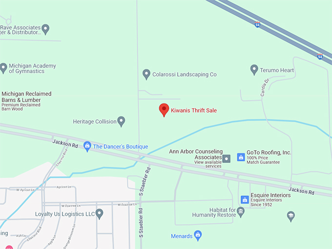 Kiwanis Thrift Sale 10 Map