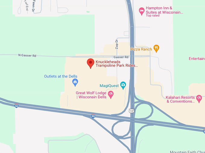 Knuckleheads Trampoline Park 10 Map