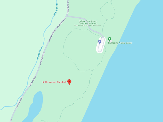 Kohler-Andrae State Park 10 Map