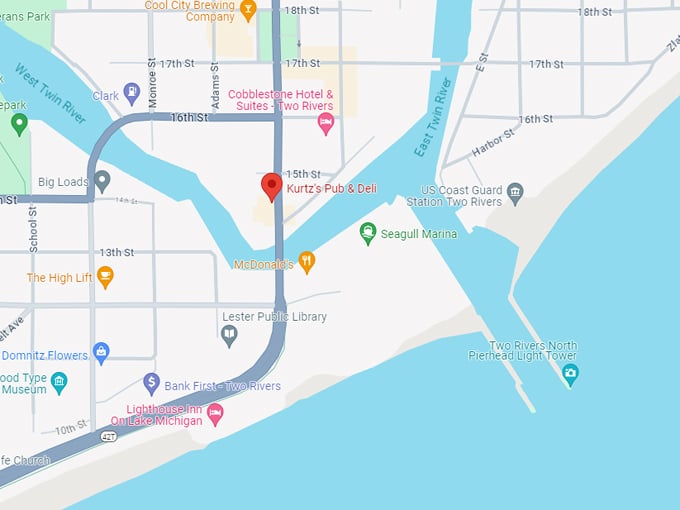 kurtz's pub & deli 10 map