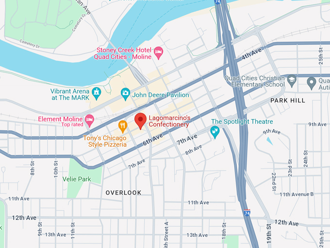Lagomarcino's Confectionery Map