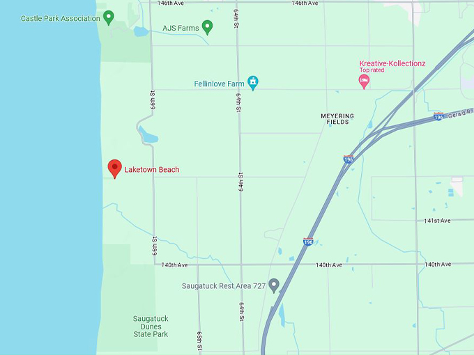 Laketown Beach 10 map