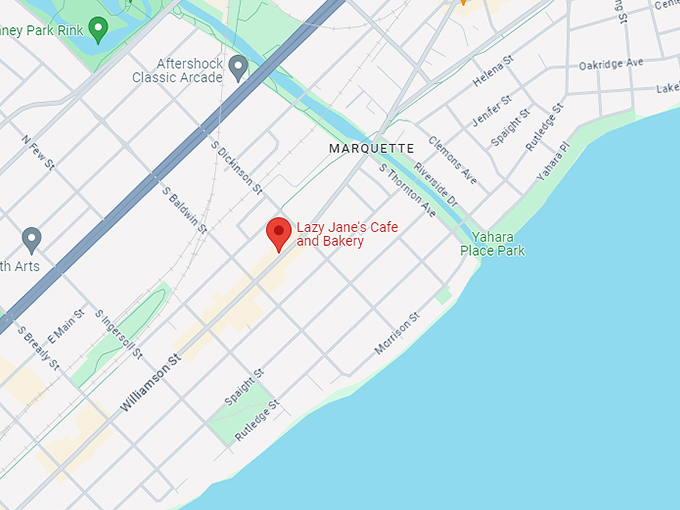 lazy jane's cafe and bakery 10 map