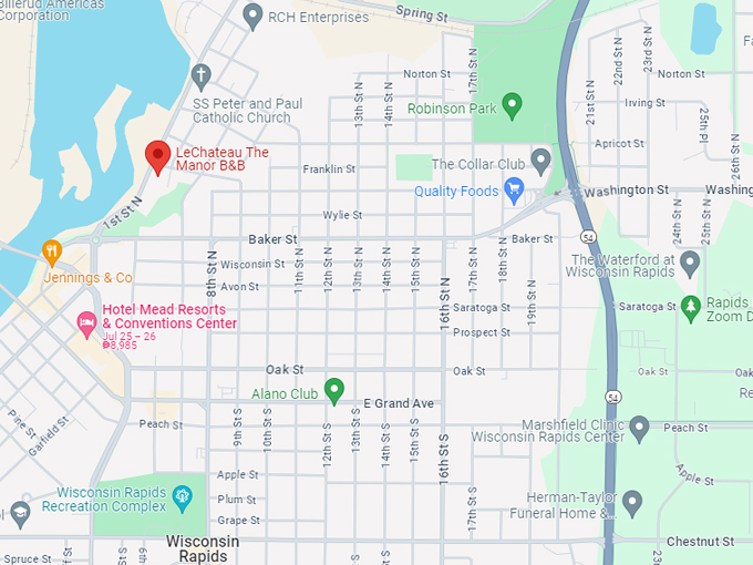 lechateau the manor b&b 10 map