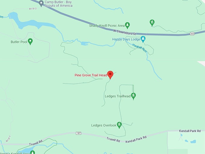Ledges Trail and Pine Grove Trail Loop 10 Map