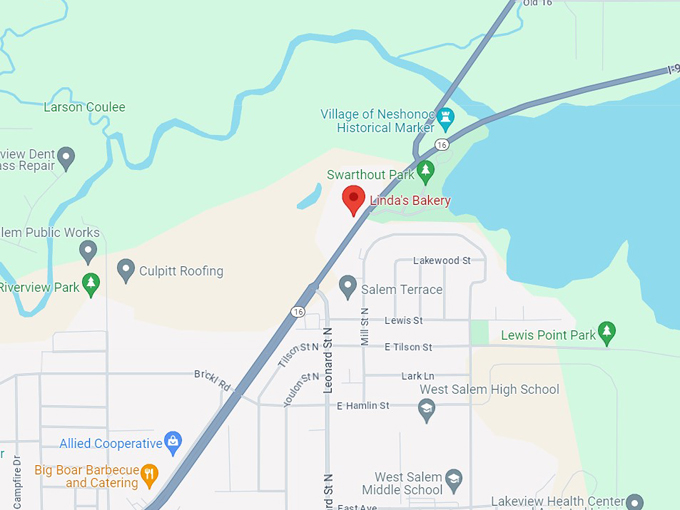 Linda's Bakery 10 map