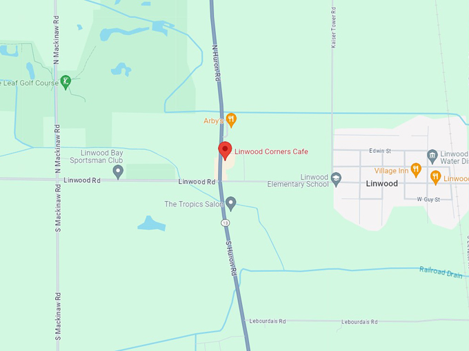 Linwood Corners Cafe 10 map