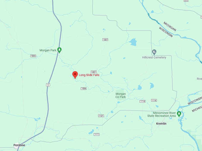 Long Slide Falls 10 map