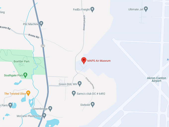 MAPS Air Museum 10 Map