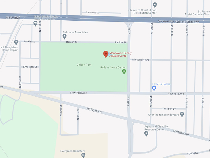 manitowoc family aquatic center 10 map