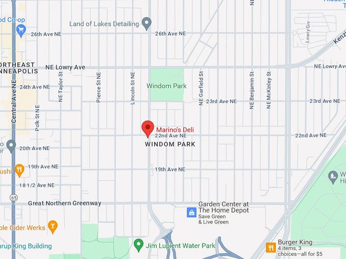 Marino's Deli 10 Map