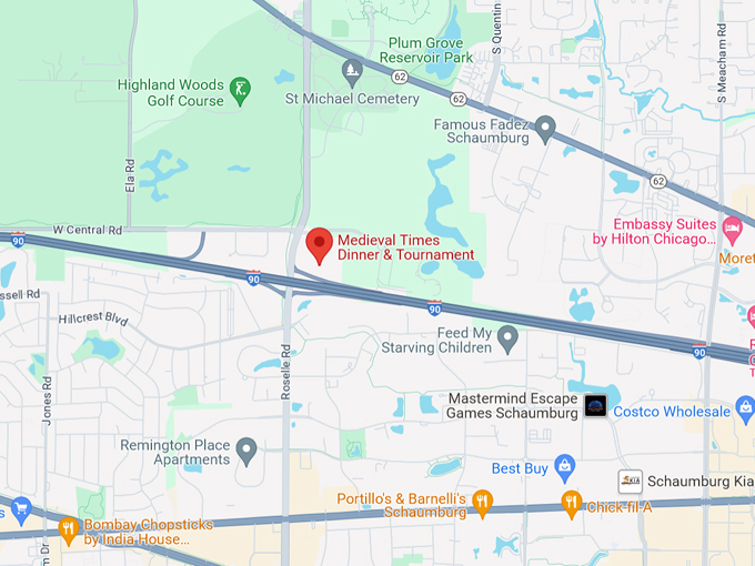 Medieval Times Dinner & Tournament 10 Map