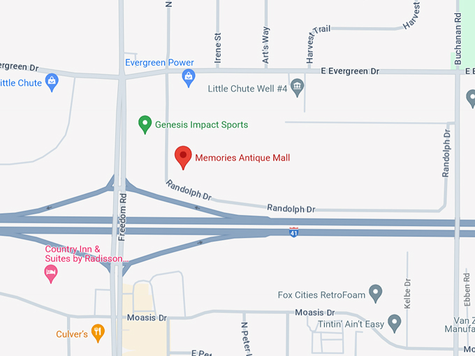 Memories Antique Mall 10 Map